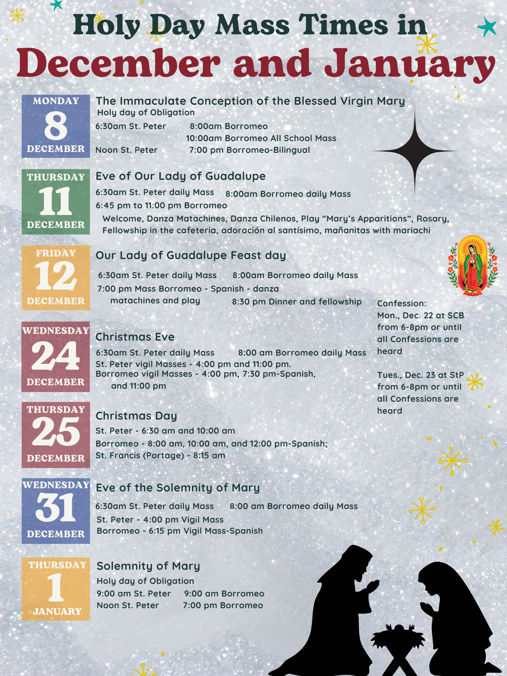 Advent and Christmas Mass Times > St. Charles Borromeo